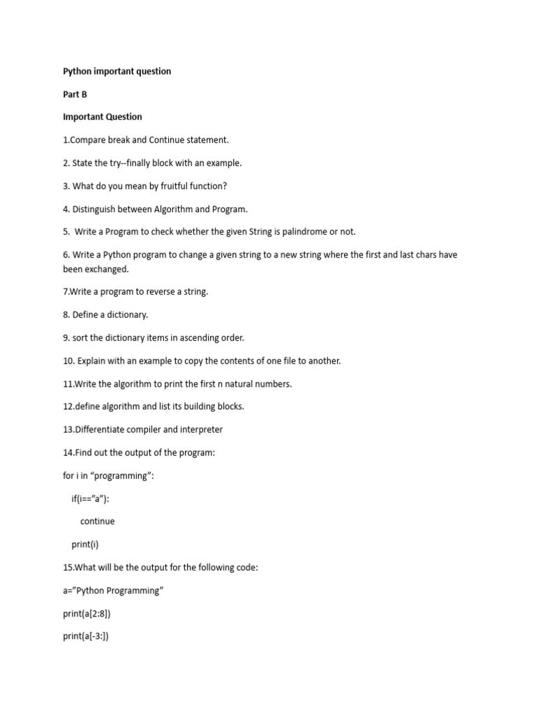 Important Question PSPP | PDF | Programming | Computer Program