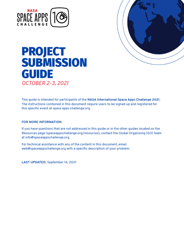 Space_Apps_2021_Project_Submission_Guide | PDF | World Wide Web ...