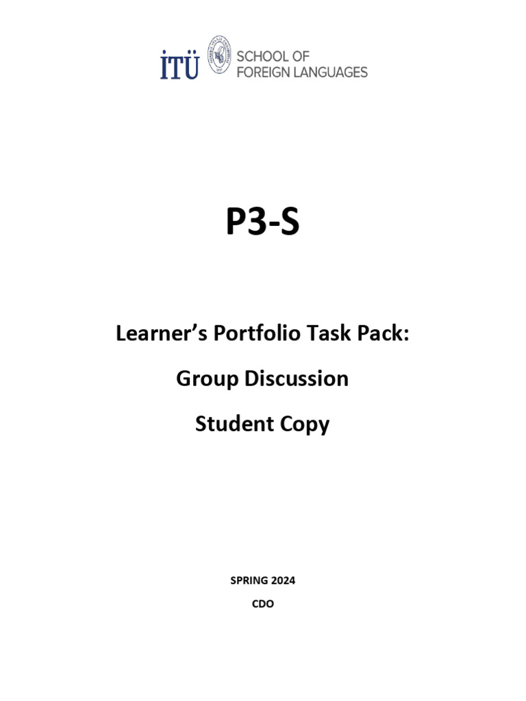 P3-S 2023-2024 Learner's Portfolio Task - Student | PDF | Argument | Reason