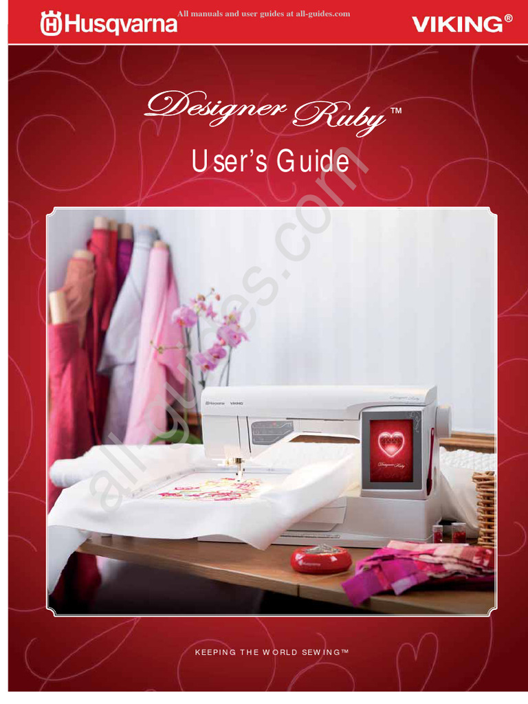 Husqvarna/Viking Designer Ruby Sewing Machine Instruction Manual | PDF ...