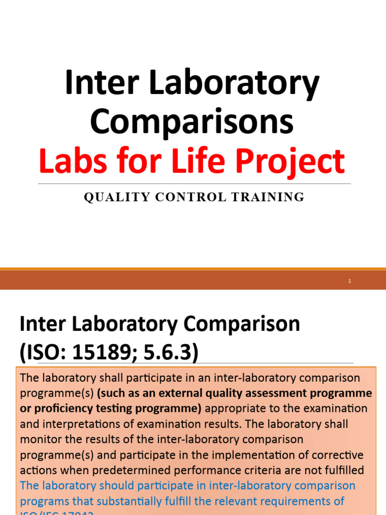 17.Inter-Laboratory Comparisons (EQA) (1) | PDF | Standard Deviation ...