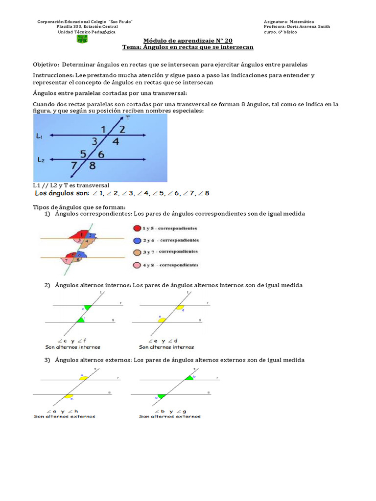 Ma20_Matematica_6°B | PDF | Euclides | Geometría euclidiana