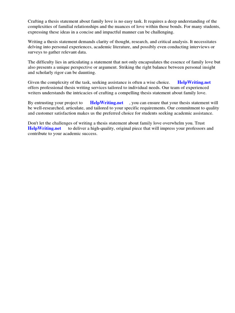 Crafting a Family Thesis Statement | PDF | Family | Social Media