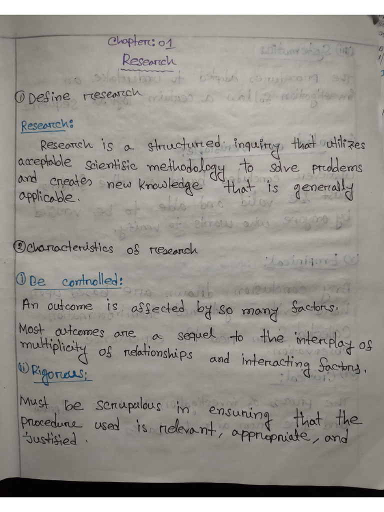 Research Methodology Note | PDF