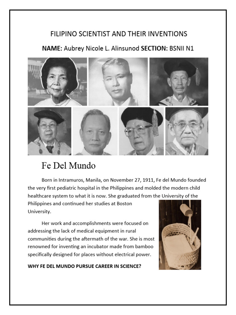 Filipino Scientist and Their Inventions | PDF