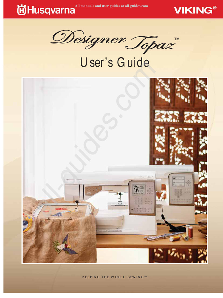 Husqvarna/Viking Designer Topaz Sewing Machine Instruction Manual | PDF ...
