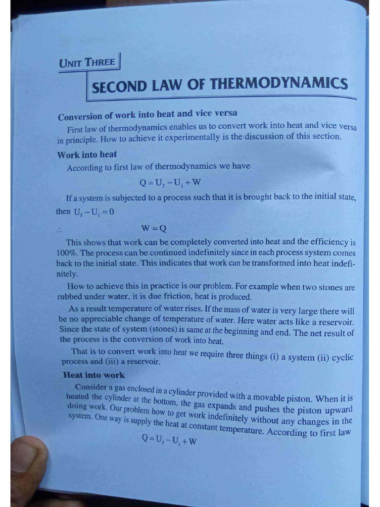 M3 Second Law of Thermodynamics 6TH Sem Thermodynamics Manjusha | PDF