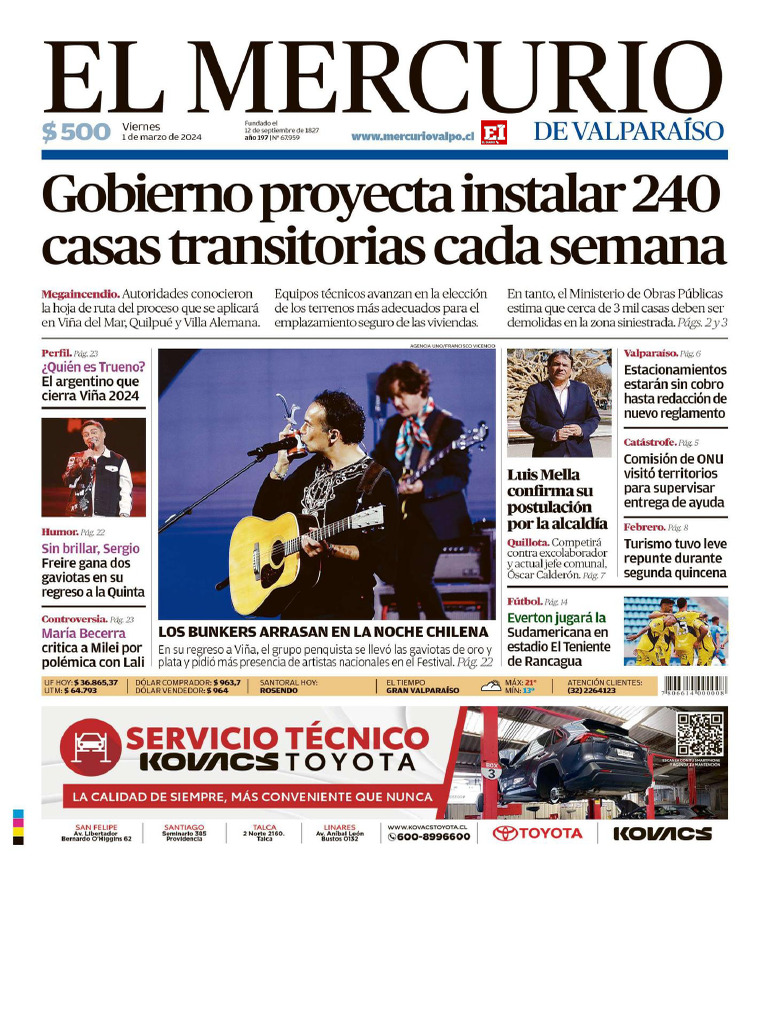 EL MERCURIO DE VALPARAISO E.I. VIERNES 010224 | PDF