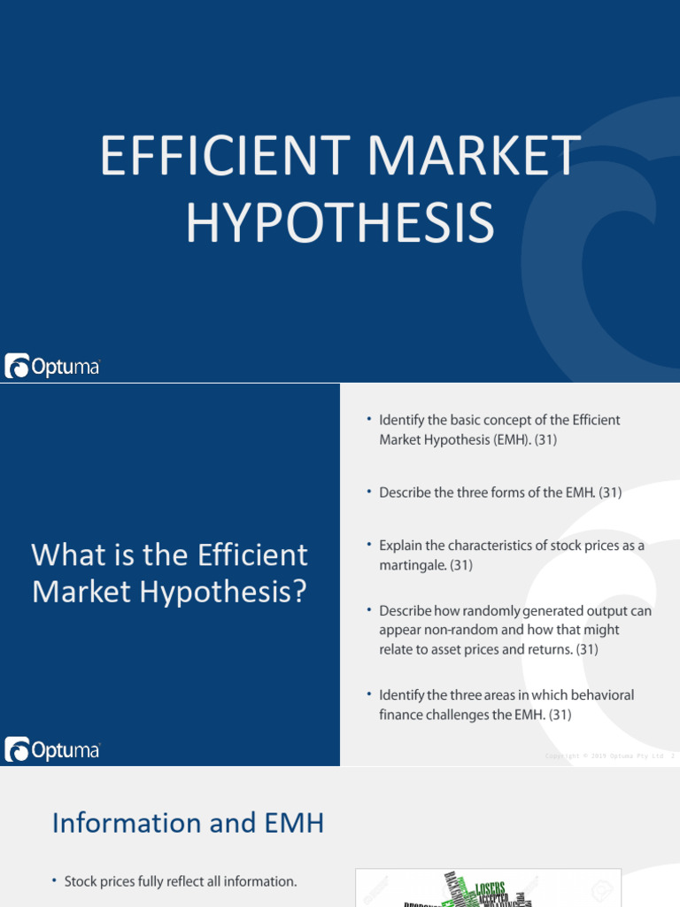 Efficient Market Hypothesis | Download Free PDF | Efficient Market ...