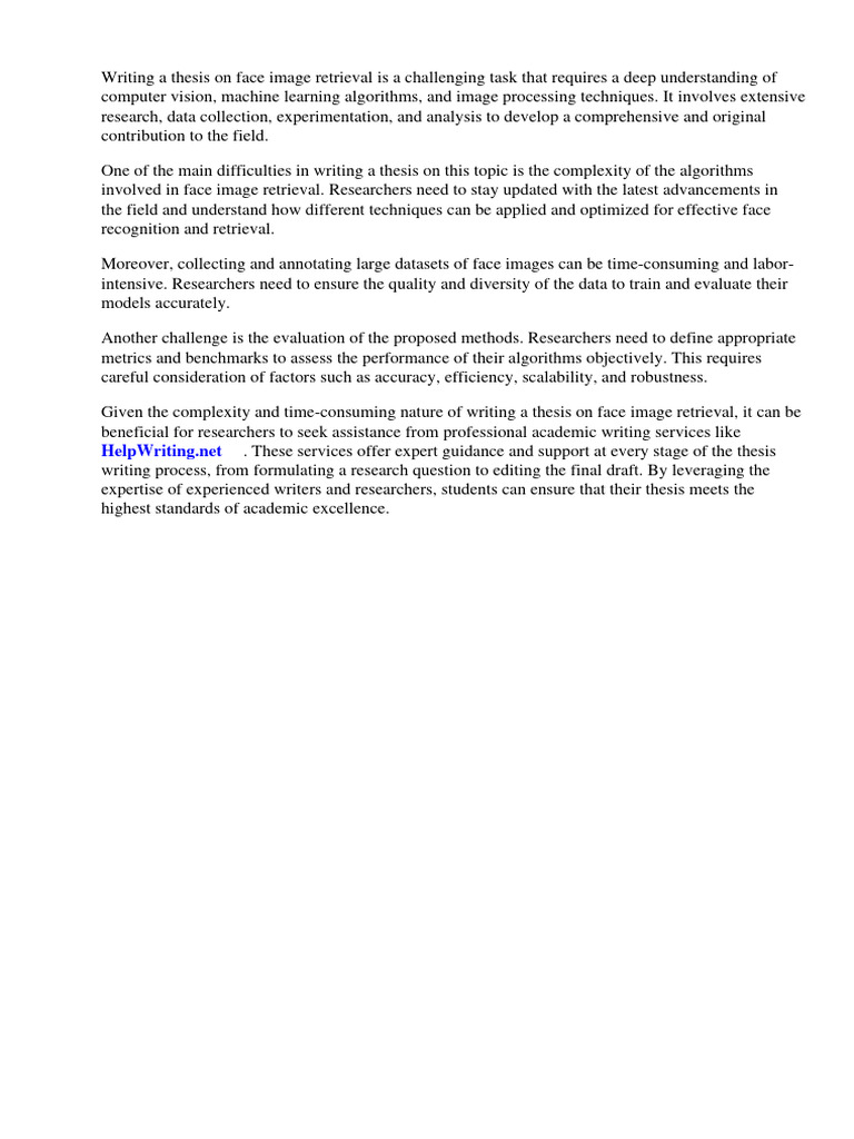 Face Image Retrieval Thesis | PDF | Information Retrieval | Computing