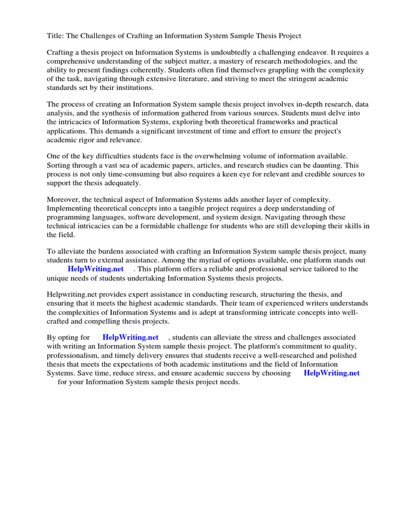 Information System Sample Thesis Project | PDF | Thesis | Android (Operating System)