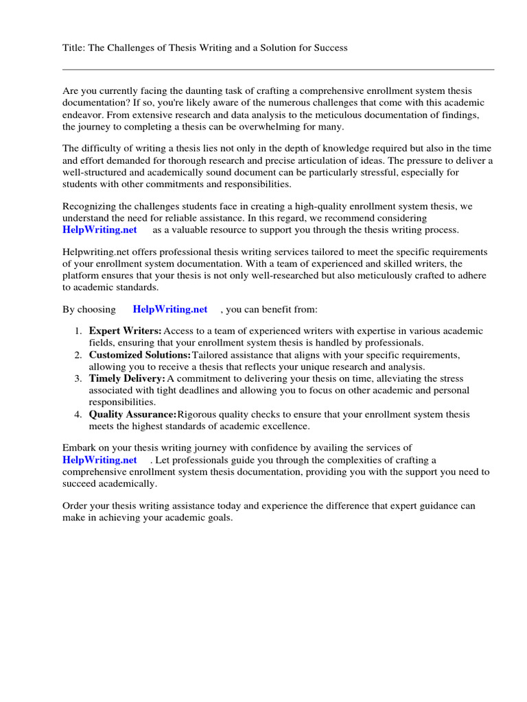 Enrollment System Thesis Documentation Download | PDF | Databases | Thesis