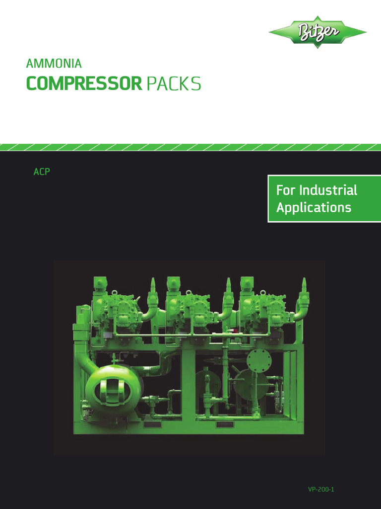 VP-200-1 BITZER Ammonia Compressor Packs ACP | PDF | Valve | Electrical ...