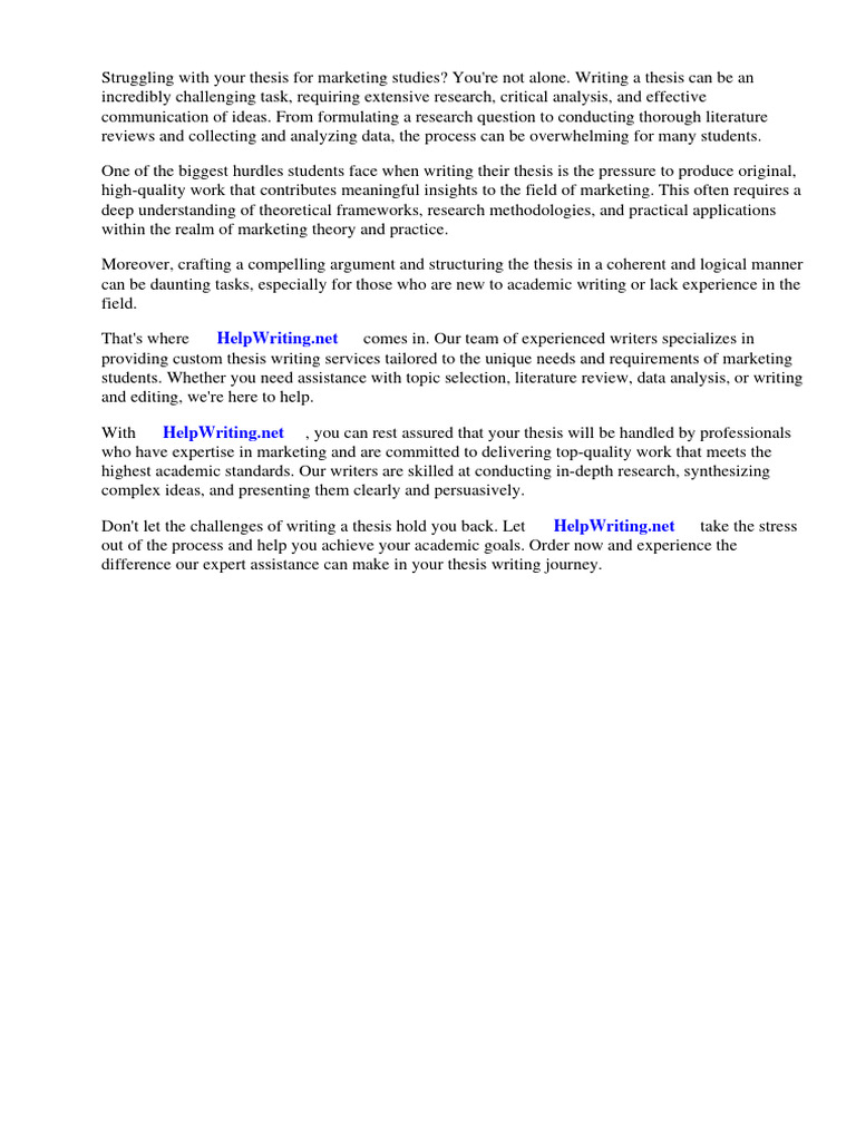 Sample Thesis for Marketing Students | PDF | Marketing | Strategic ...