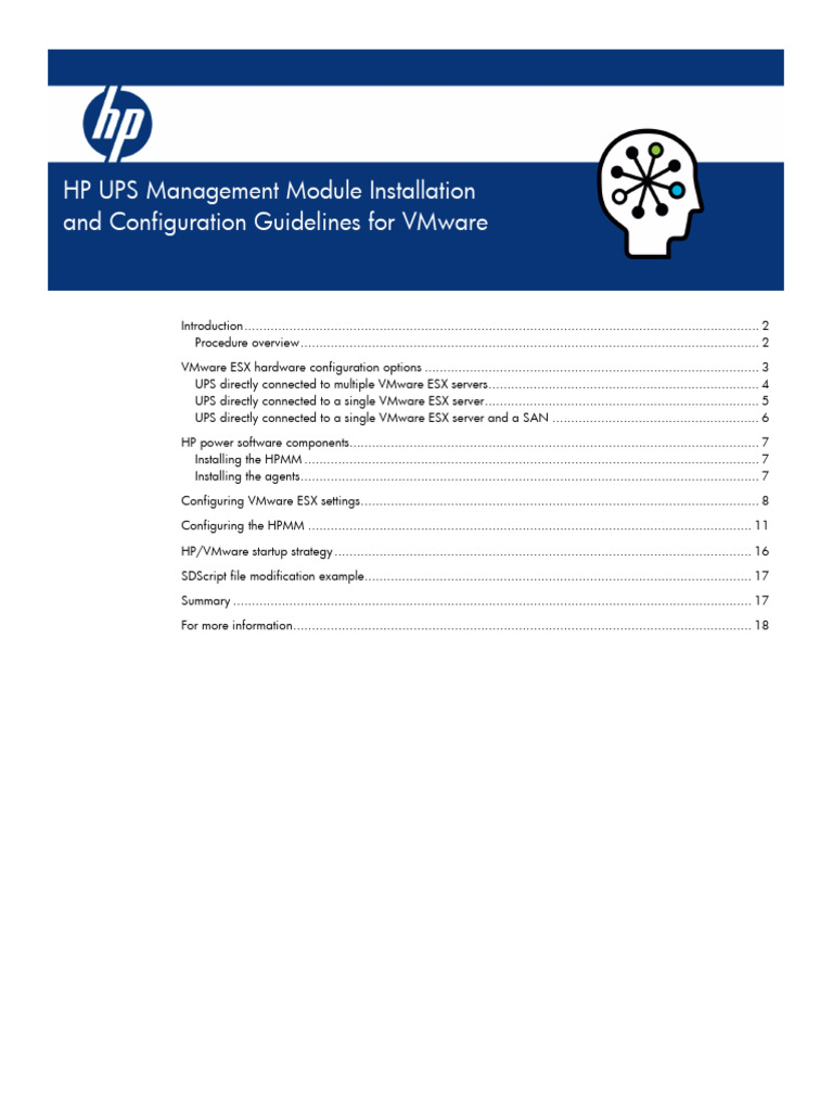 HP UPS Management for VMware ESX Setup | PDF | V Mware | Operating System