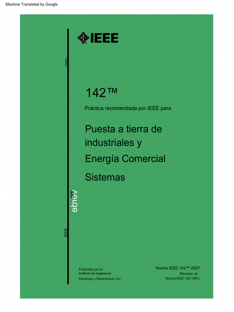Esp Ieee 142 2007 | PDF | Instituto de Ingenieros Eléctricos y ...