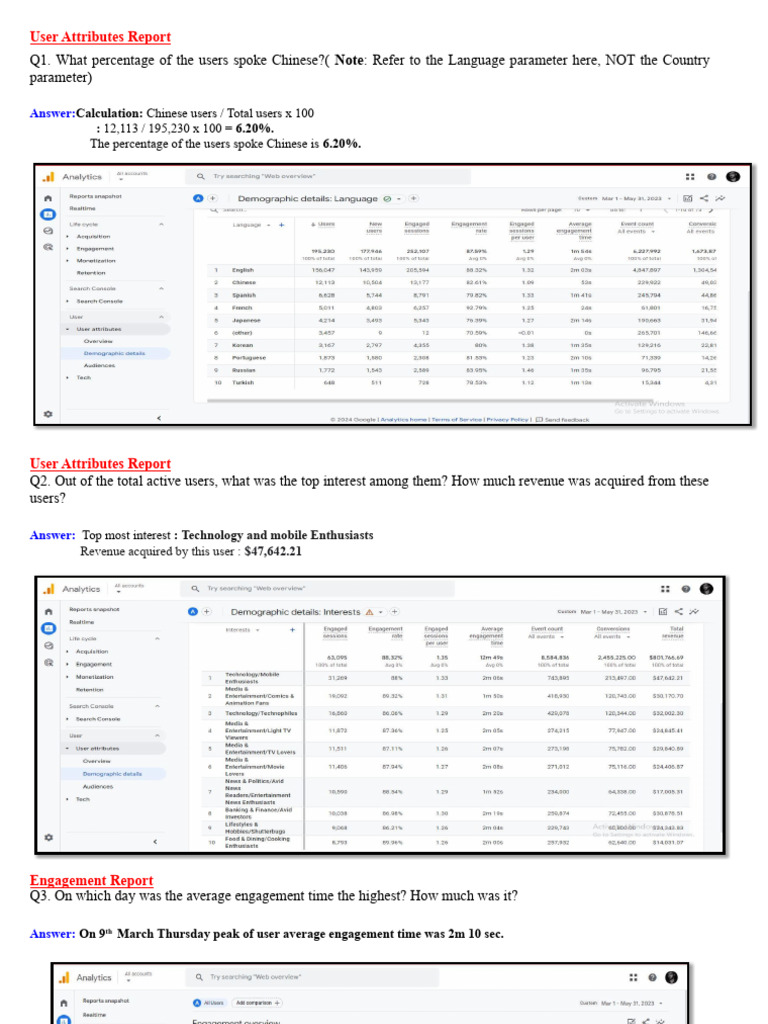 Google Analytics GA4 Live Project | PDF | Computing