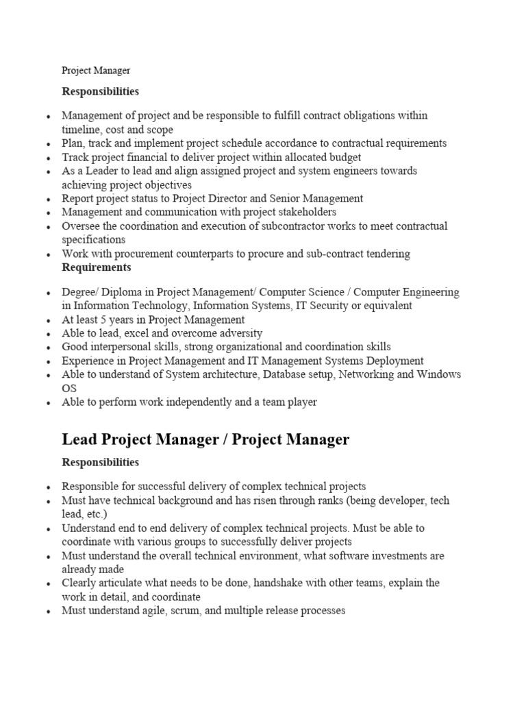 Project Manager | PDF | Project Management | Scrum (Software Development)