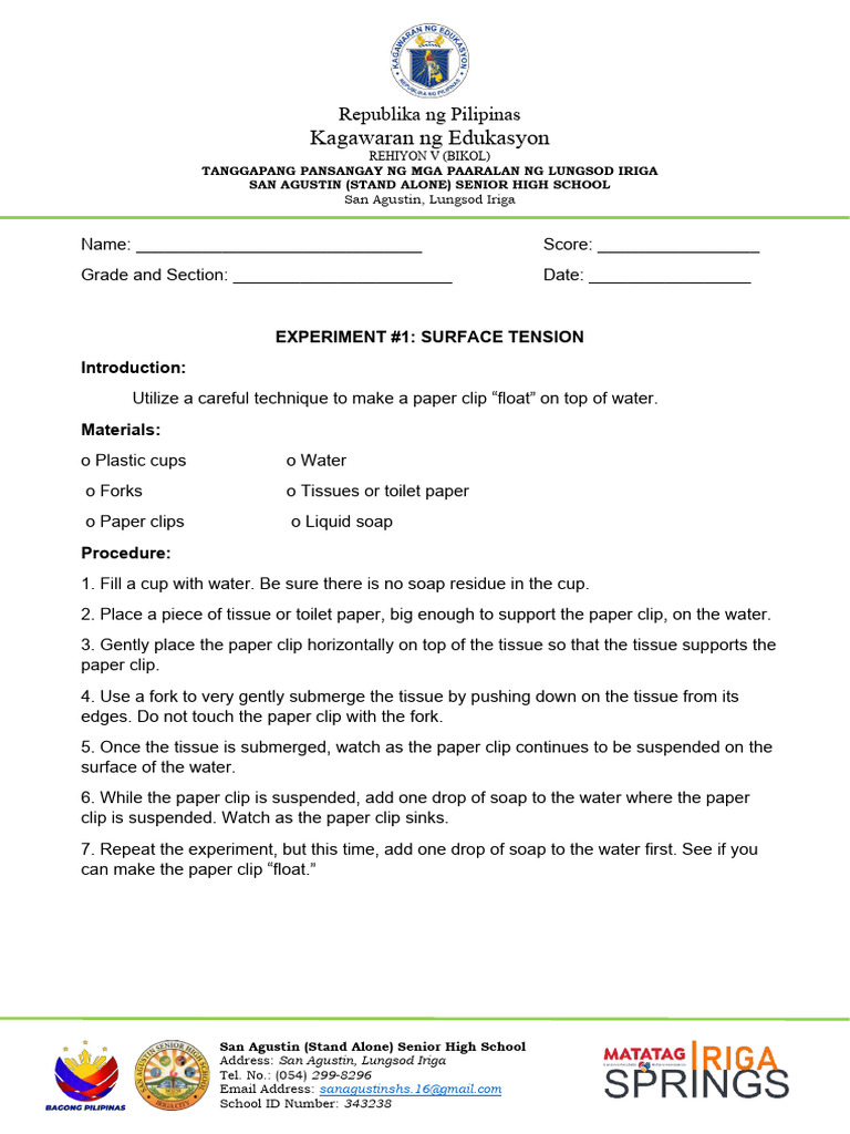 PhysicalScience- experiment2 | PDF | Materials | Physical Sciences
