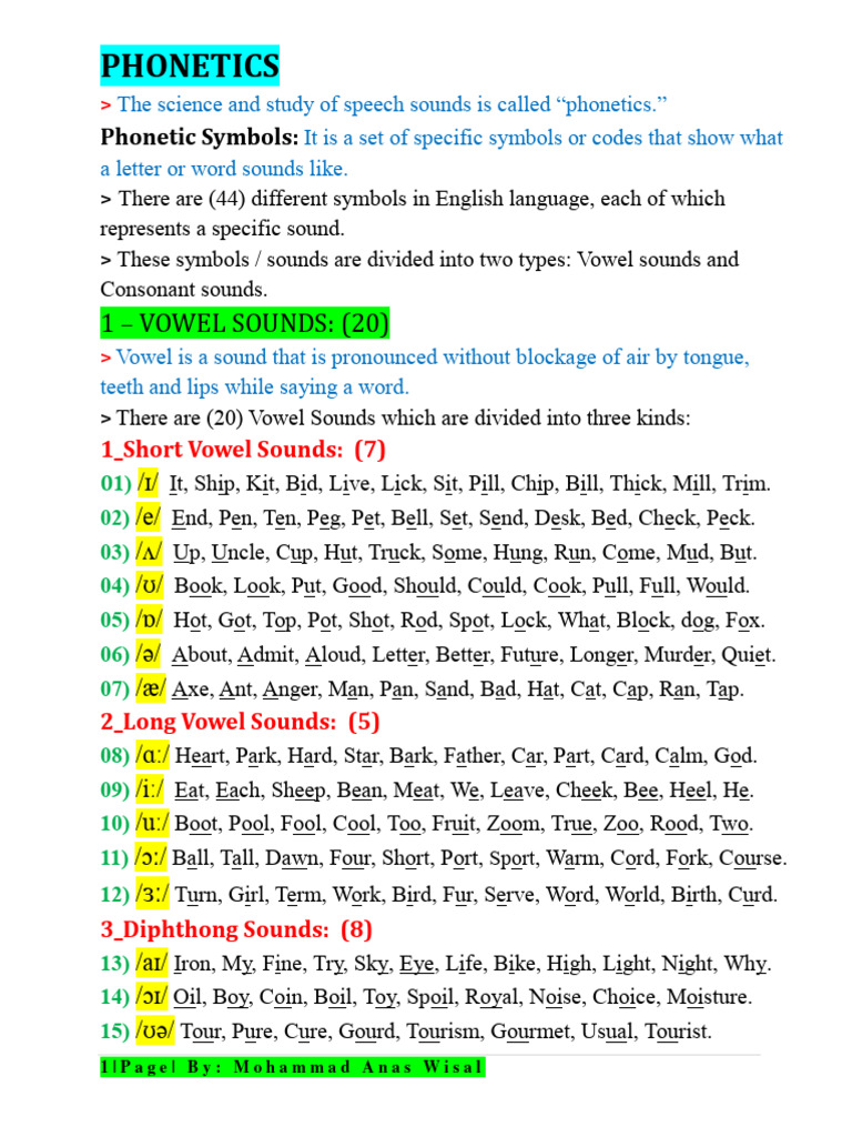 Phonetics | PDF | Phonetics | Vowel