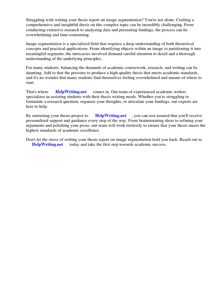 Thesis Report On Image Segmentation Pdf Image Segmentation Cluster Analysis