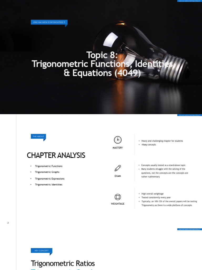 (a-MATH) Chapter 9 Trigonometric Functions, Identities & Equations ...