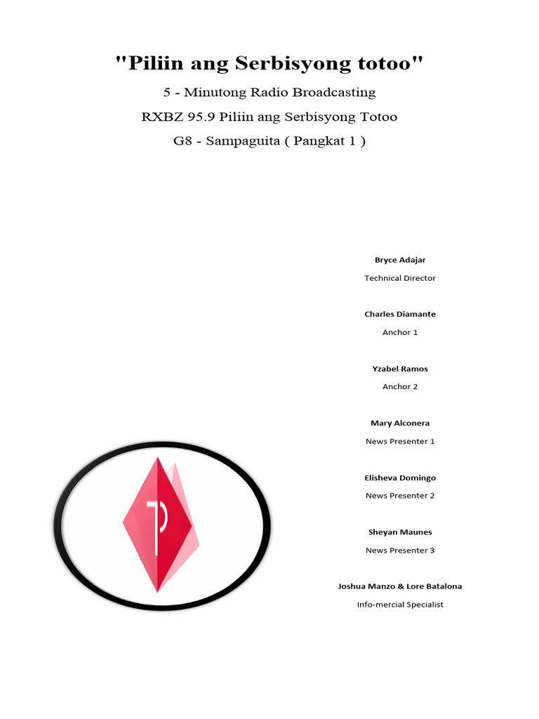 Fil Radio Broadcasting Script | PDF