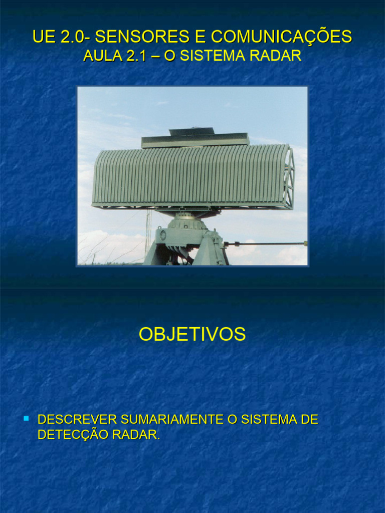 5 - Aula 2.1 Sistema Radar - 2024 | PDF | Radar | Engenharia Elétrica