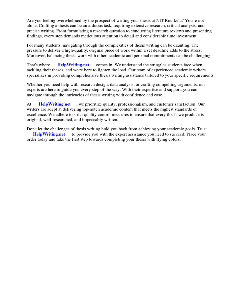 Nit Rourkela Thesis | Download Free PDF | Gene Expression | Water