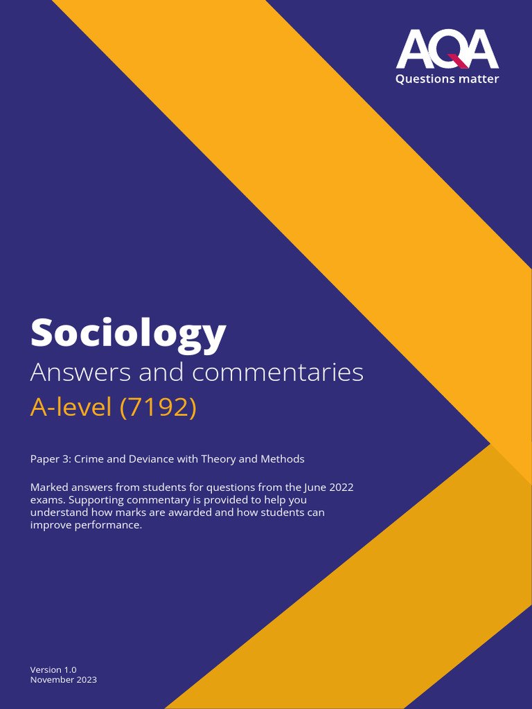 Aqa 71923 Ex | PDF | Sociology | Theory