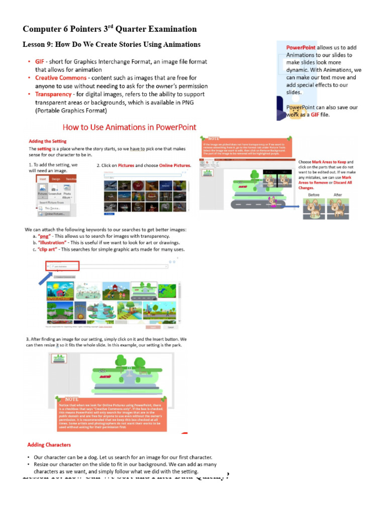 Computer 6 Pointers 3rd Quarter Examination | PDF