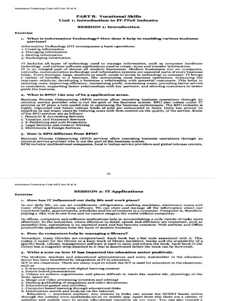 9 Unit-1, 2 (Part B) | PDF | Educational Technology | Outsourcing