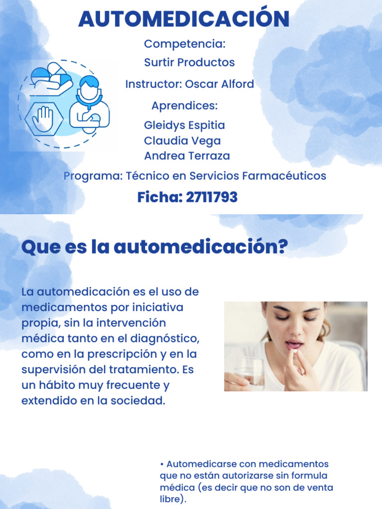 Automedicación | PDF | Medicamentos con receta | Medicina de venta libre