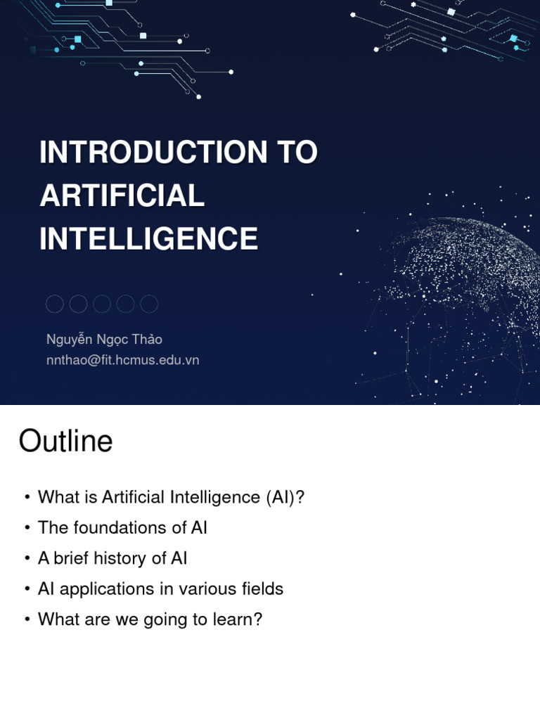 2024 MTH058 Lecture01 IntroductionToAI | PDF | Artificial Intelligence | Intelligence (AI ...