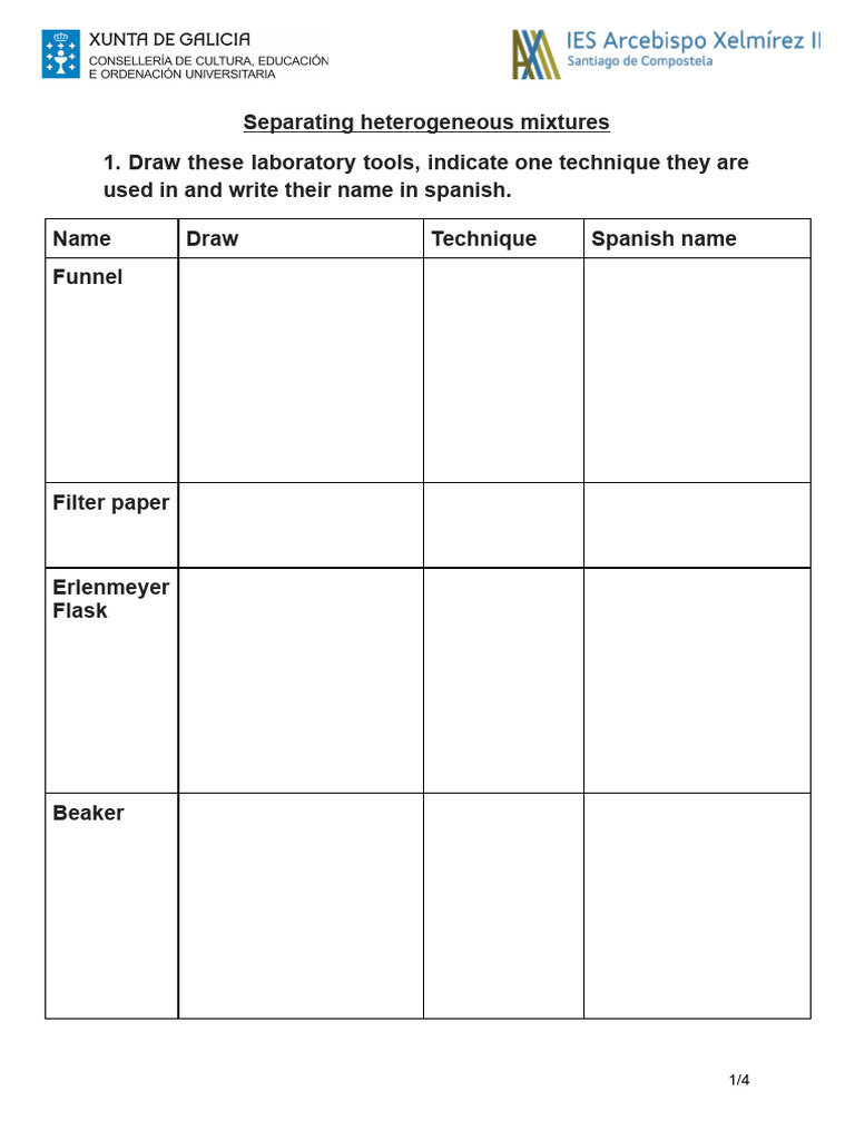 Separating Heterogeneous Mixtures Guide | PDF | Art