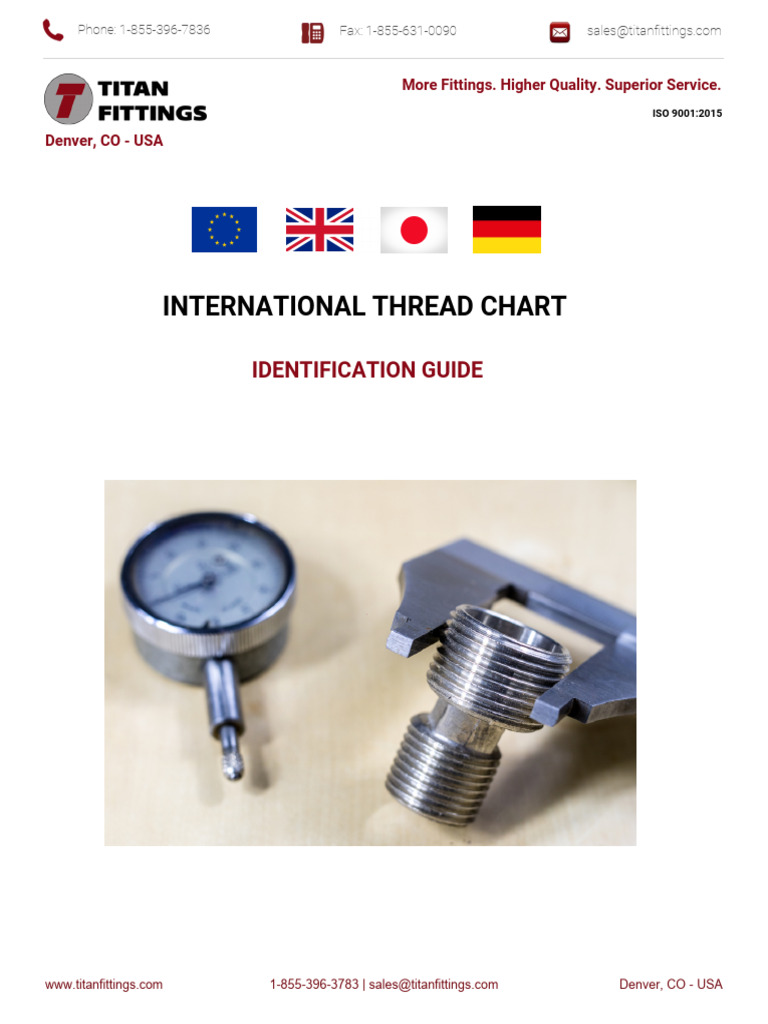 Metric Pipe Thread Identification Guide | PDF | Pipe (Fluid Conveyance ...