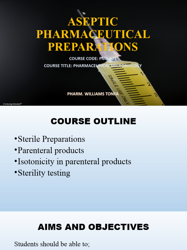 Sterile Prep Lesson 1 300l | PDF | Injection (Medicine) | Surgical Suture