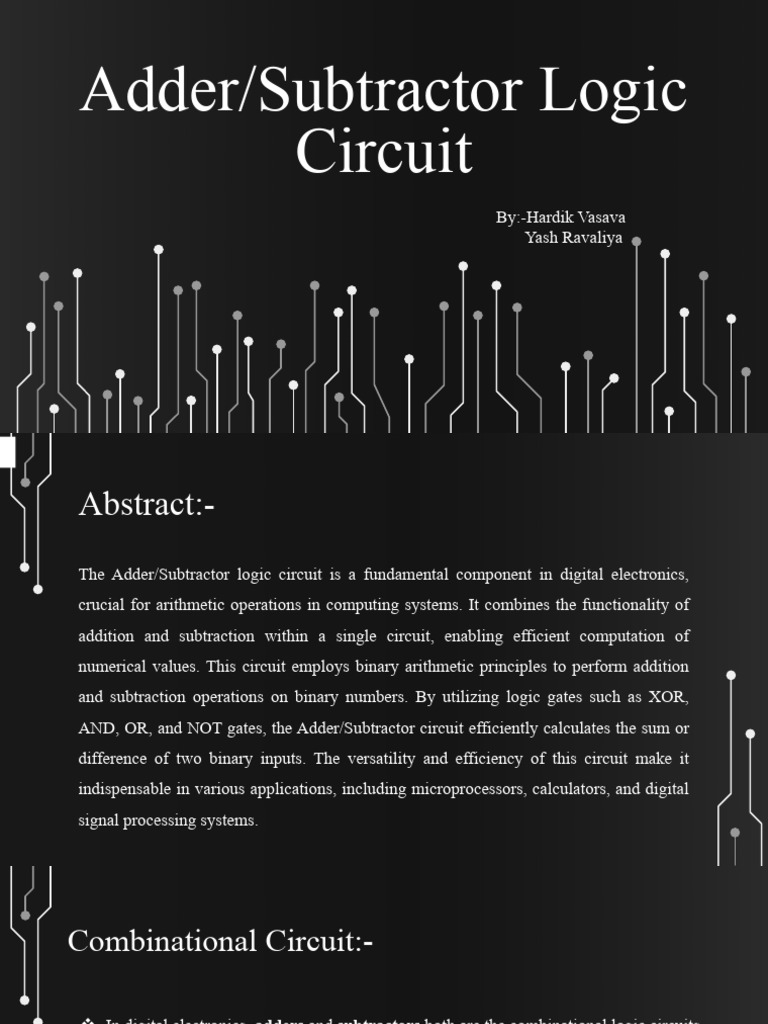 Adder Subtractor | PDF | Subtraction | Electronic Circuits
