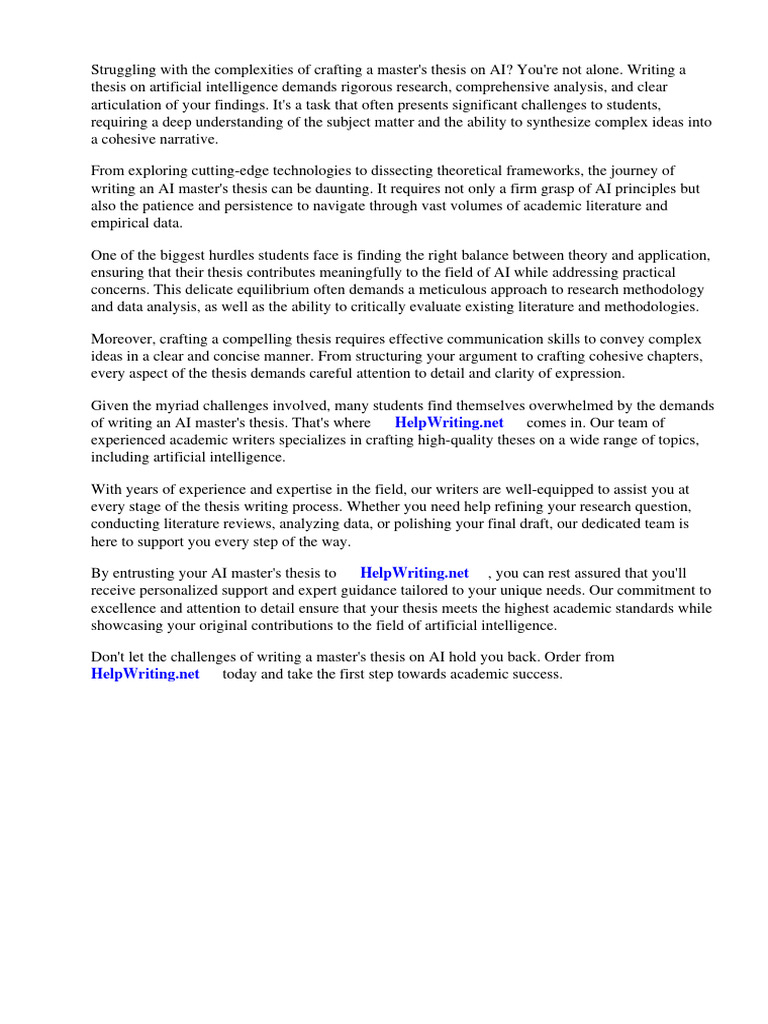 Ai Master Thesis | PDF | Artificial Intelligence | Intelligence (AI ...