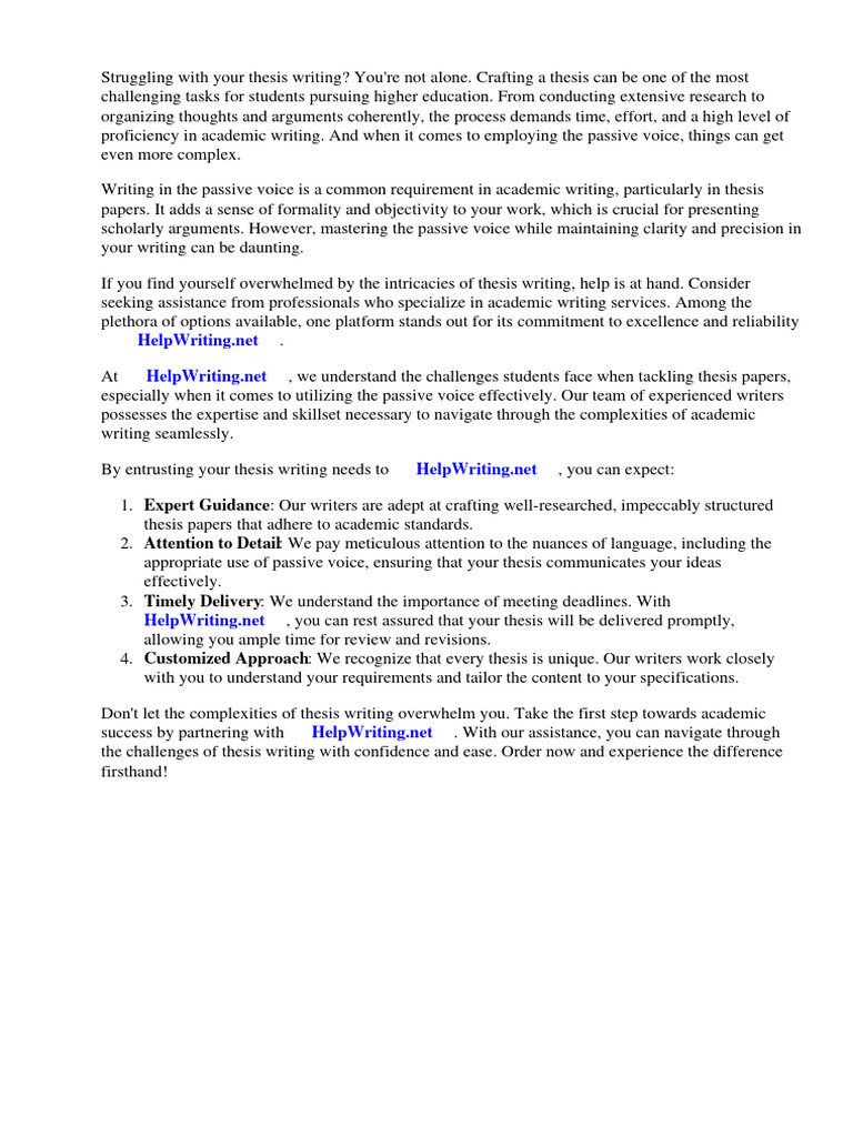 Mastering Passive Voice in Thesis Writing | PDF | Verb | Subject (Grammar)