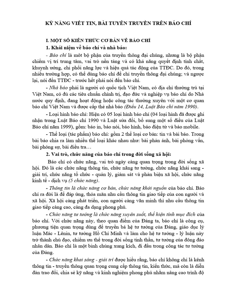 Bai Giang Ky Nang Viet Tin - Bai | PDF