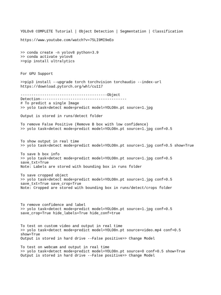 Yolo_Version8_steps | PDF | Computer Science | Cybernetics