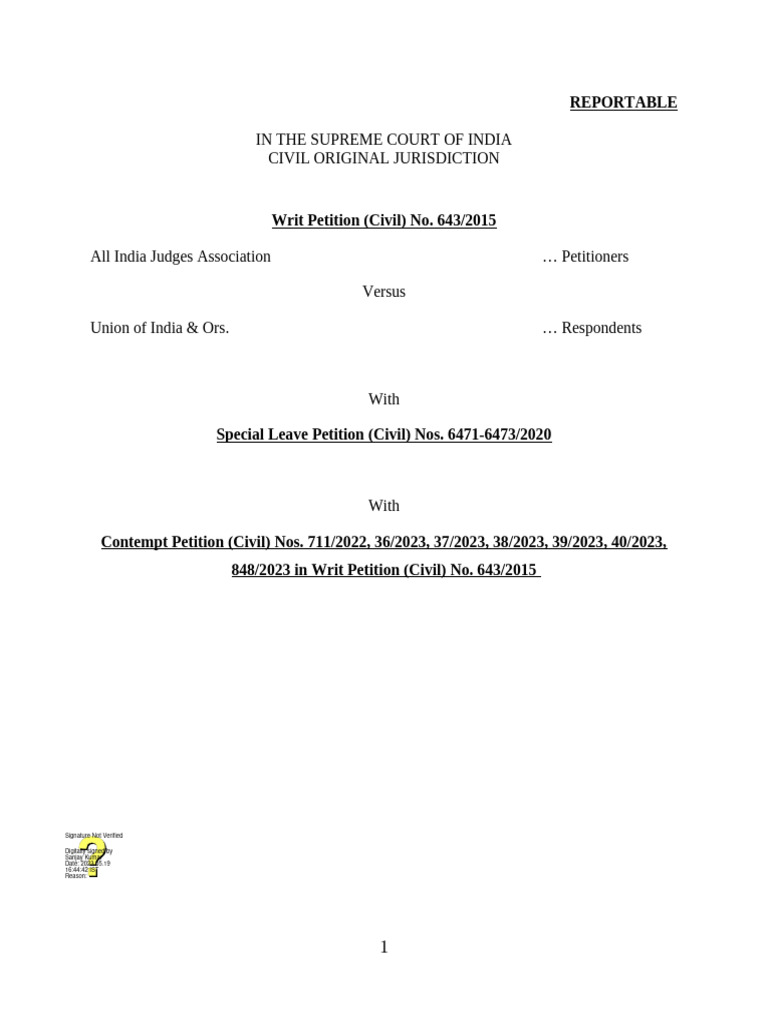 Supreme Court Ruling on Judicial Pay | PDF | Judiciaries | Separation ...