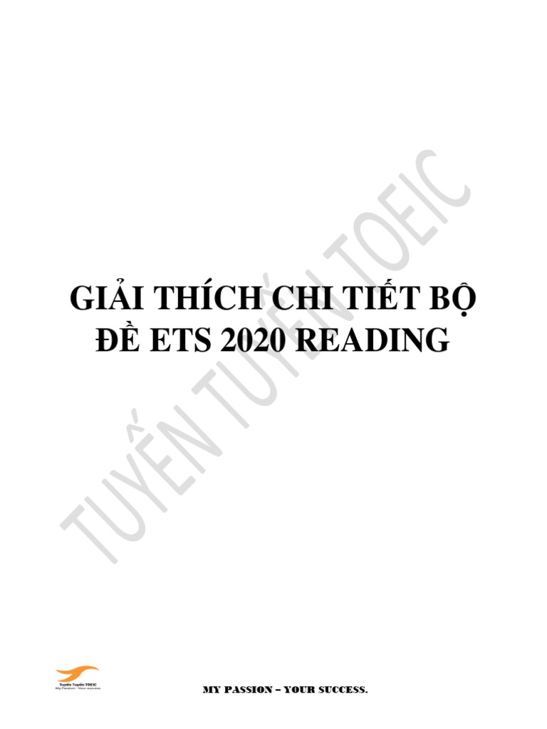 Gi I Thích Ets 2020 - Full | PDF