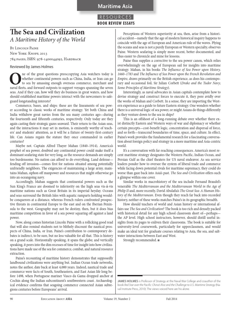 The Sea and Civilization A Maritime History of The World | PDF | Sea ...