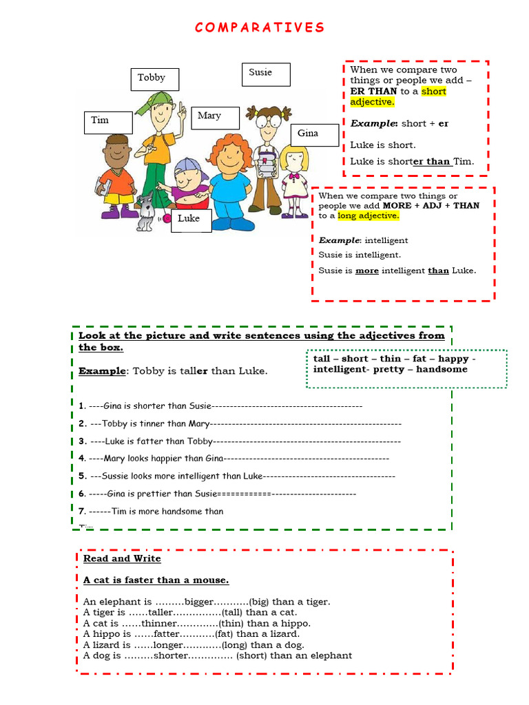 COMPARATIVE ADJECTIVE | PDF | Mammals