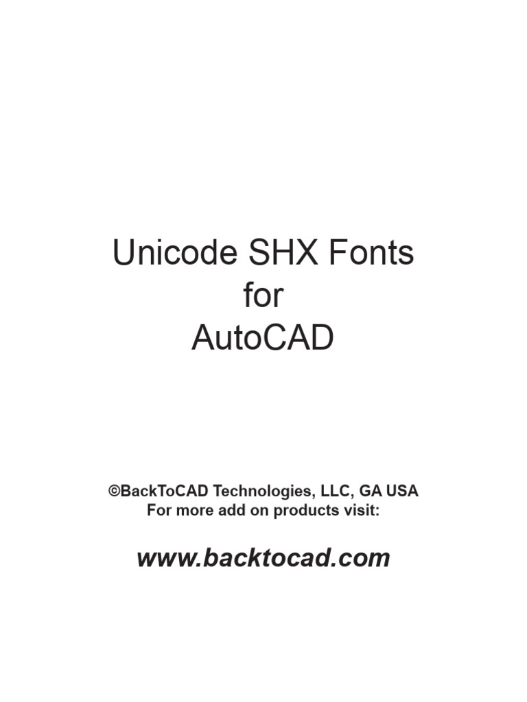 Unicode SHX Fonts | PDF | Typefaces | Auto Cad