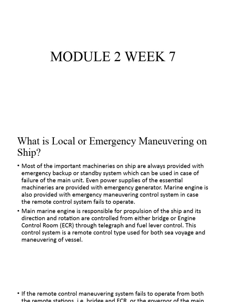 AUTO 2 Module 2 Week 7B | PDF | Marine Propulsion | Ships