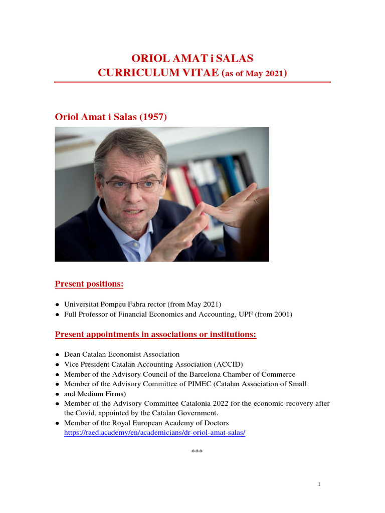 CV Amat | Download Free PDF | Economies