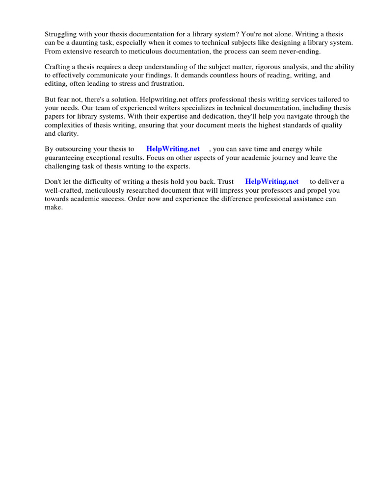 Thesis Documentation For Library System Pdf Libraries Thesis
